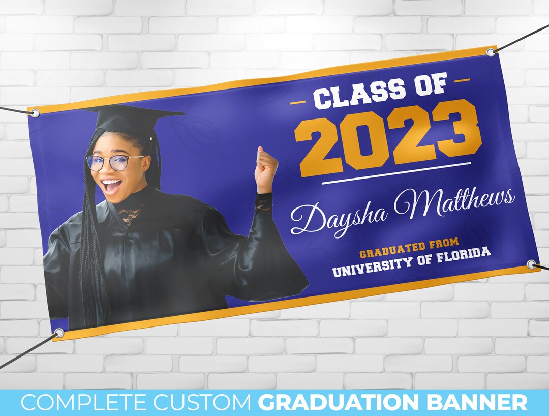 GRADUATION 2023 BANNER, Vinyl Banner, Graduation Backdrop, Graduation ...