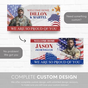 Welcome Home Military Banner, Custom Military Banner, Deployment ...