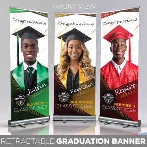 Graduation Banner, Prom Banner, Custom Retractable Banner, Roll up ...
