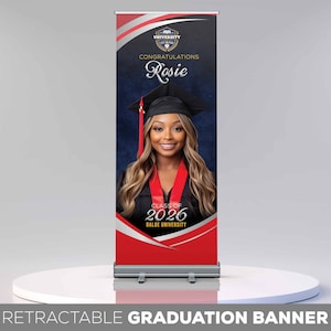 Graduation Banner, Prom Banner, Custom Retractable Banner, Roll up ...