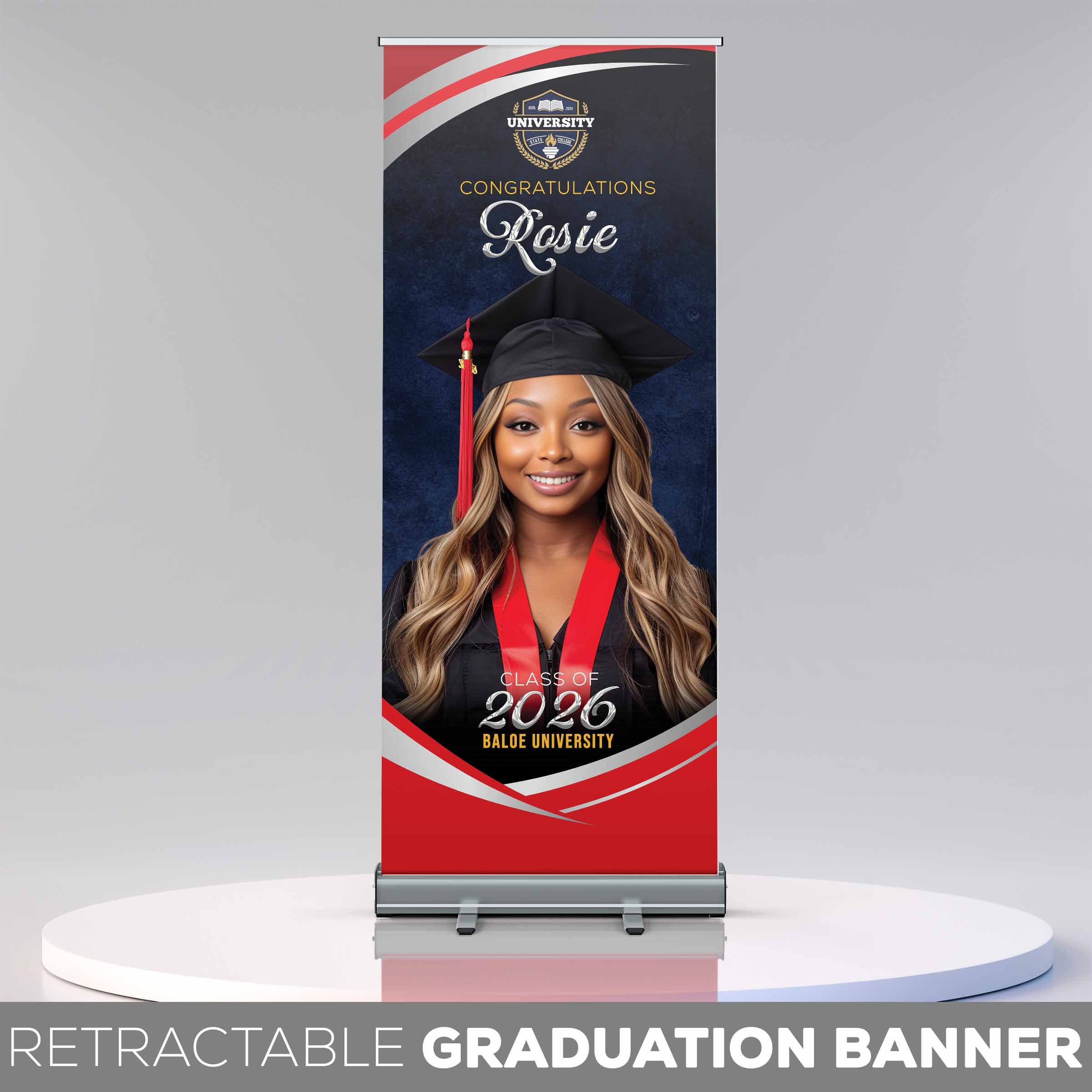 Graduation Banner, Prom Banner, Custom Retractable Banner, Roll up ...