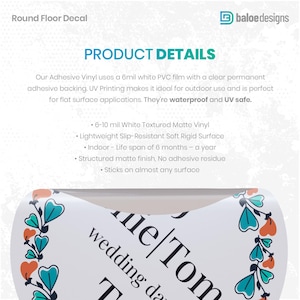 ROUND Circle Floor Decals, Round Floor Decal, Circular Printed Floor ...