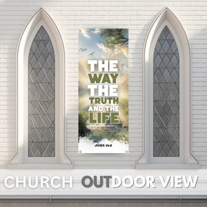 Scripture Sanctuary Banners, Set of 4 Church Banners, Church Banner Set ...