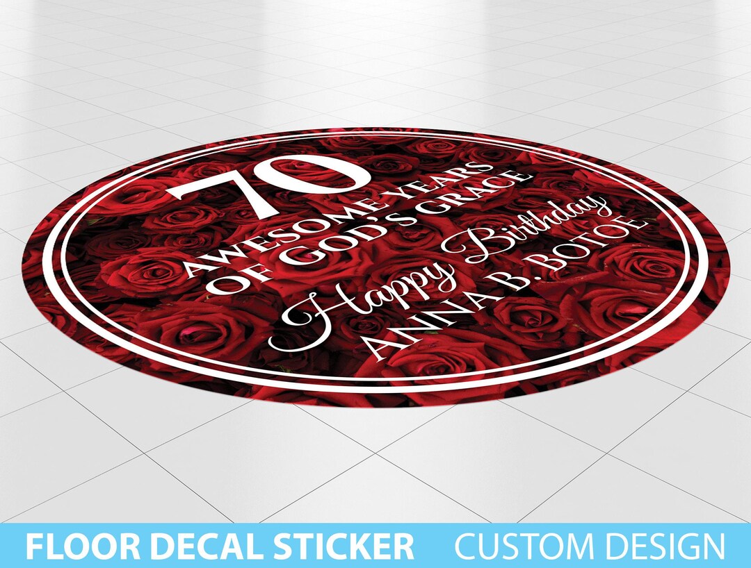 ROUND Circle Floor Decals, Round Floor Decal, Circular Printed Floor ...