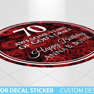 ROUND Circle Floor Decals, Round Floor Decal, Circular Printed Floor ...