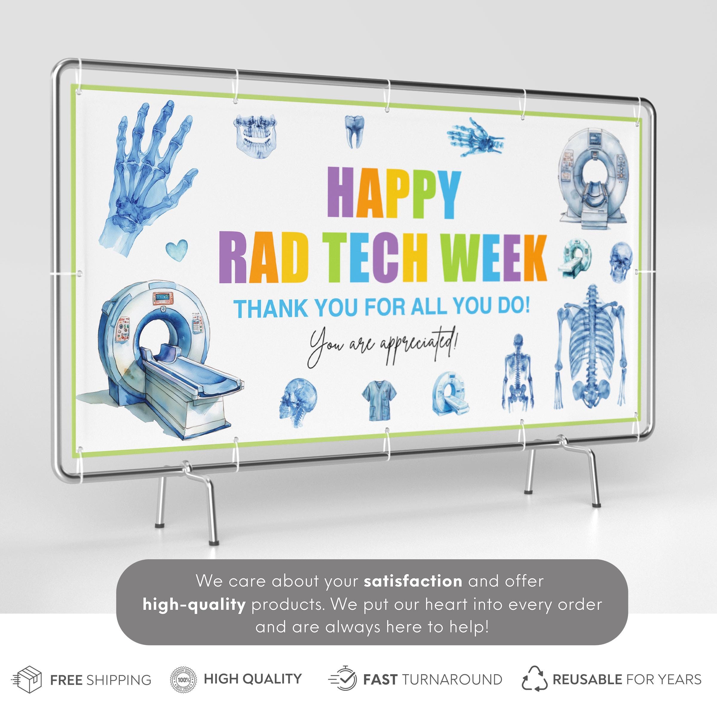 Radiology Tech Week Custom Banner, RAD Tech Week Sign, Medical Decor ...
