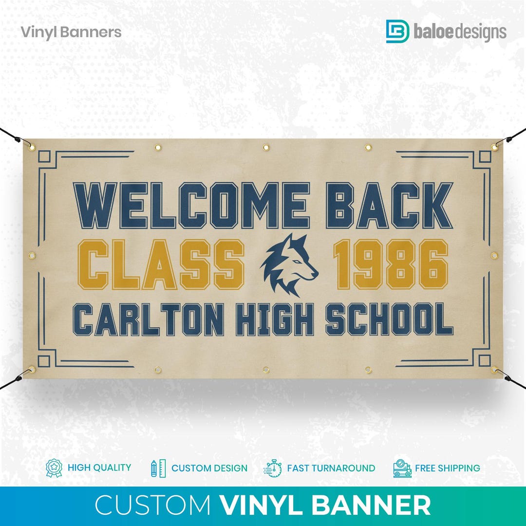 Custom Class Reunion Banner, Welcome Back Sign, Class of Banner ...