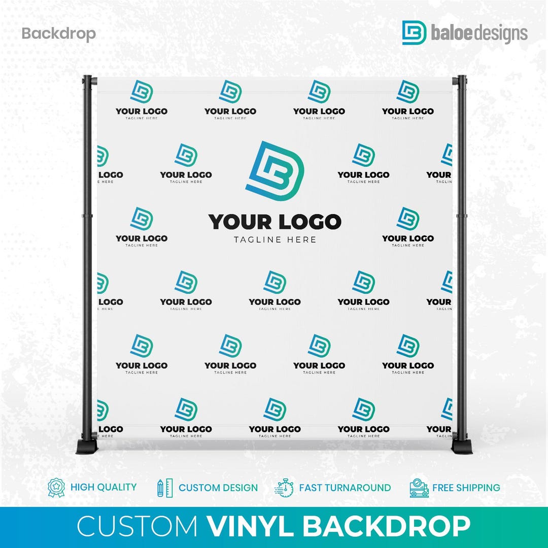 Custom Logo Backdrop Banner, Step and Repeat Business Event Backdrop ...