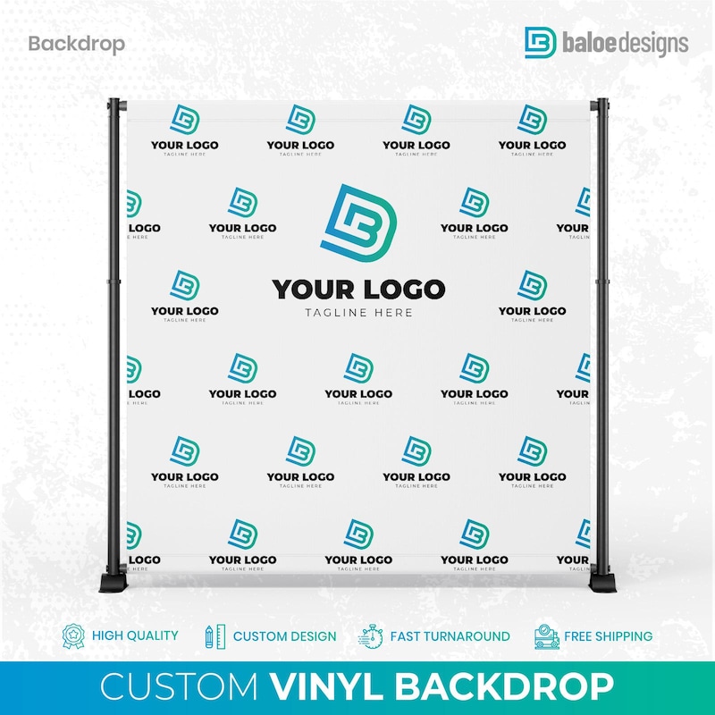 Custom Logo Backdrop - Etsy