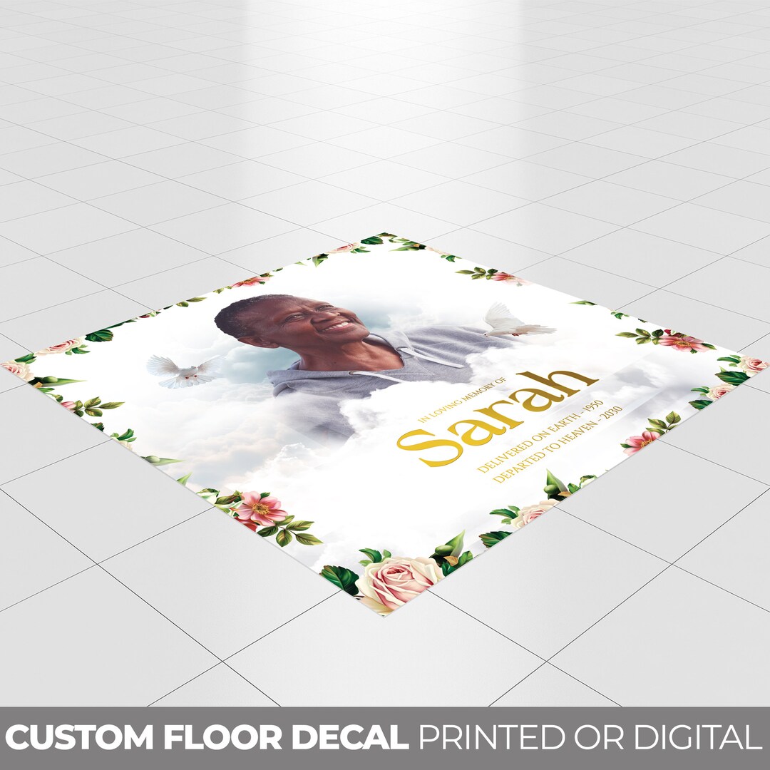 Memorial Floor Decal, in Loving Memory Adhesive Floor Banner, Repass ...