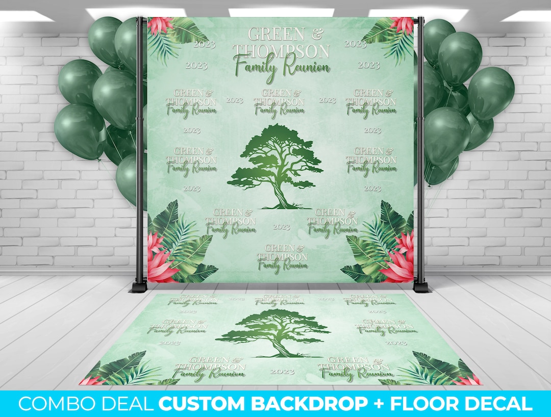 BACKDROP FLOOR DECAL, Family Reunion Backdrop and Floor Decal, Family ...