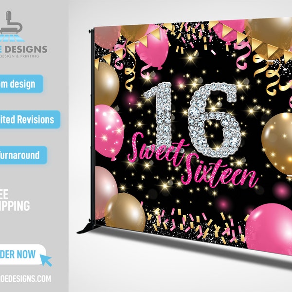 Sweet 16 Banner - Etsy