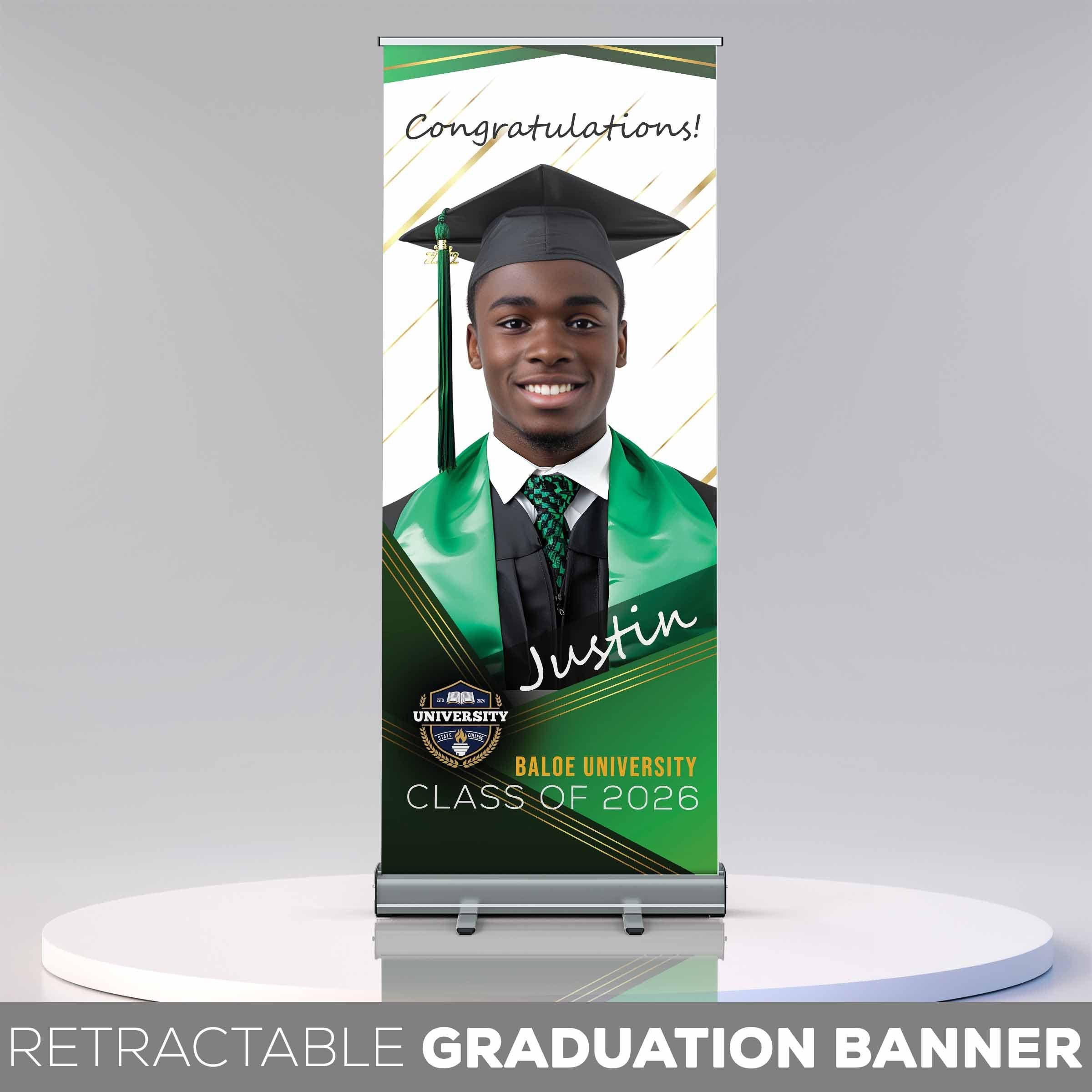 Graduation Banner, Prom Banner, Custom Retractable Banner, Roll up ...