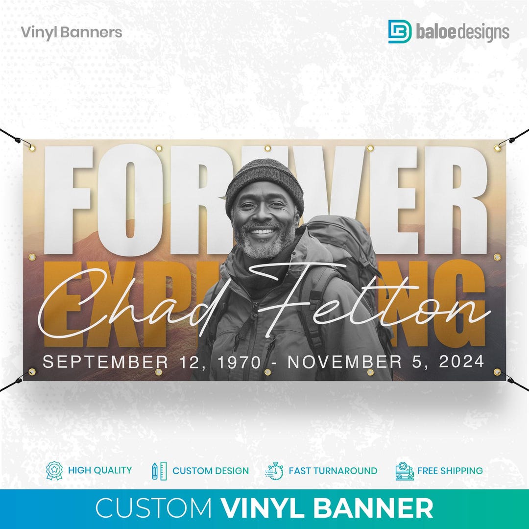 Custom Memorial Banner, Memorial in Loving Memory Sign, Funeral in ...