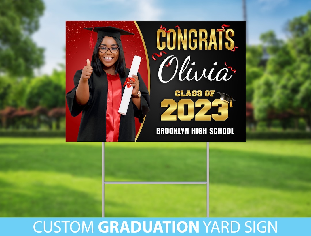 Graduation Yard Sign, Graduation Sign, Outdoor High School College ...