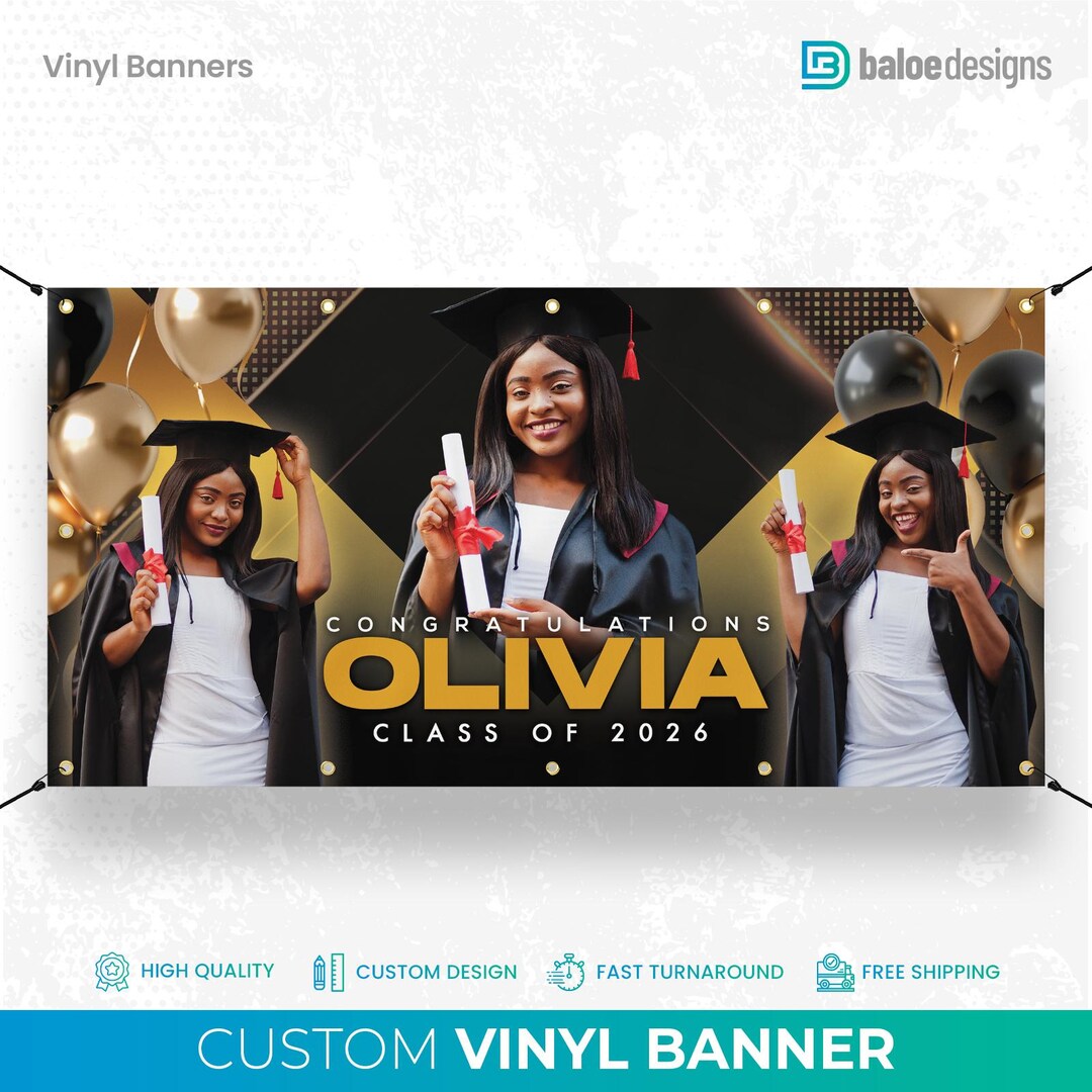 Custom Graduation Banner, Personalized Graduation Banner Class Of ...
