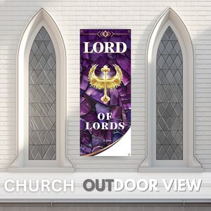 Set of 4 Church Banners, Sanctuary Banners, Mission Worship, Church ...