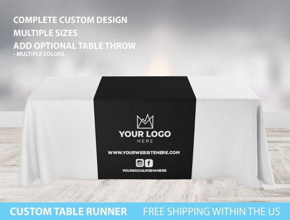 Custom Table Runner Custom Logo Table Runner Table Throw - Etsy