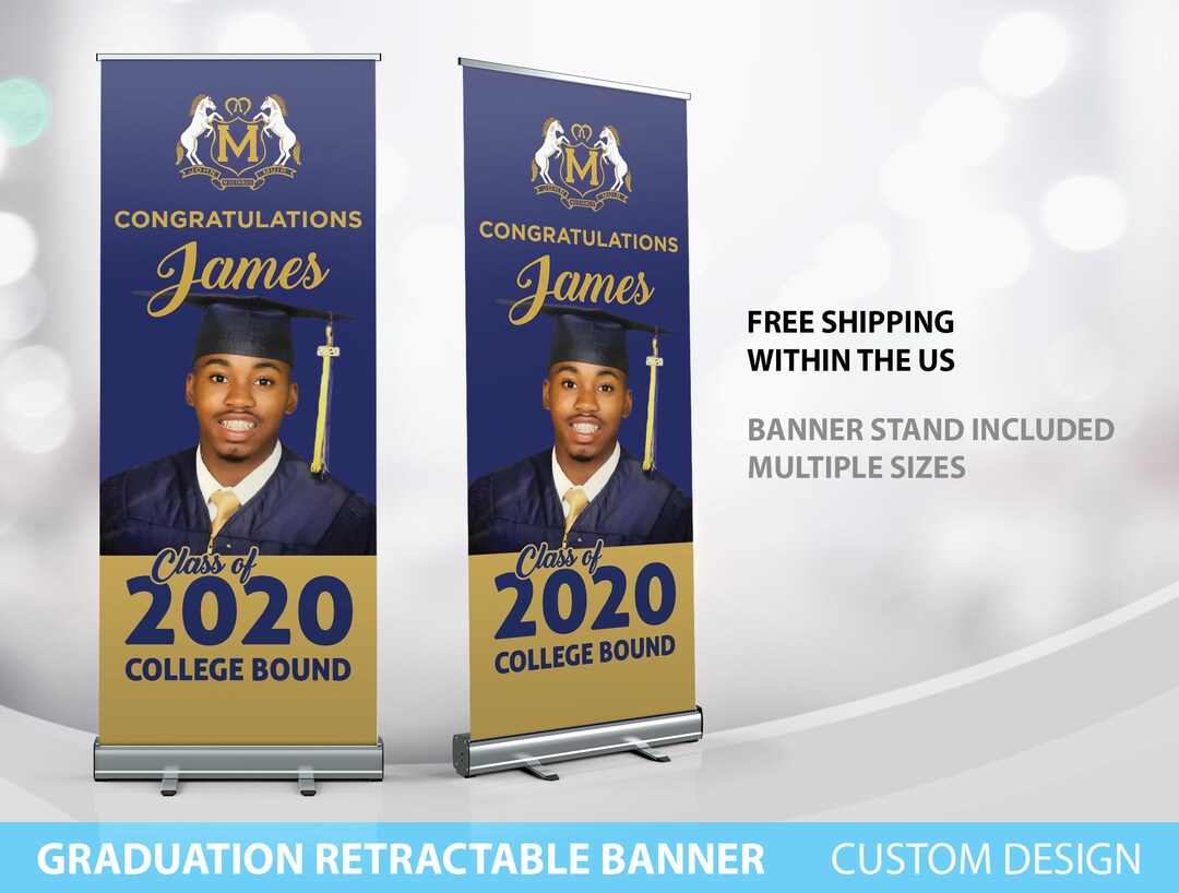 Graduation Retractable Banner, Class of 2020 Banner, Graduation Banner ...