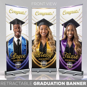 Graduation Banner, Prom Banner, Custom Retractable Banner, Roll up ...