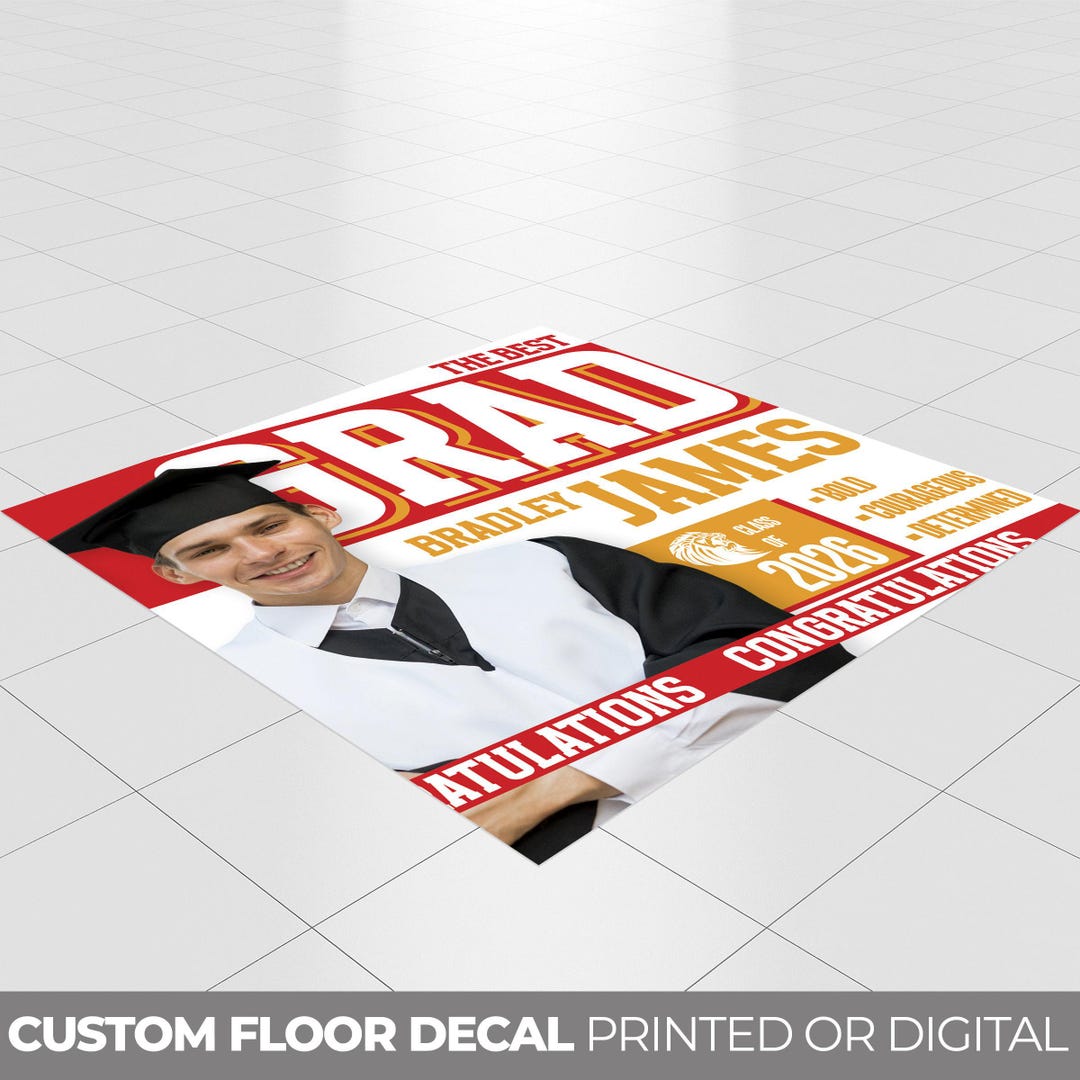 Graduation Floor Decal, Magazine Class of 2024 Sign, Graduation ...