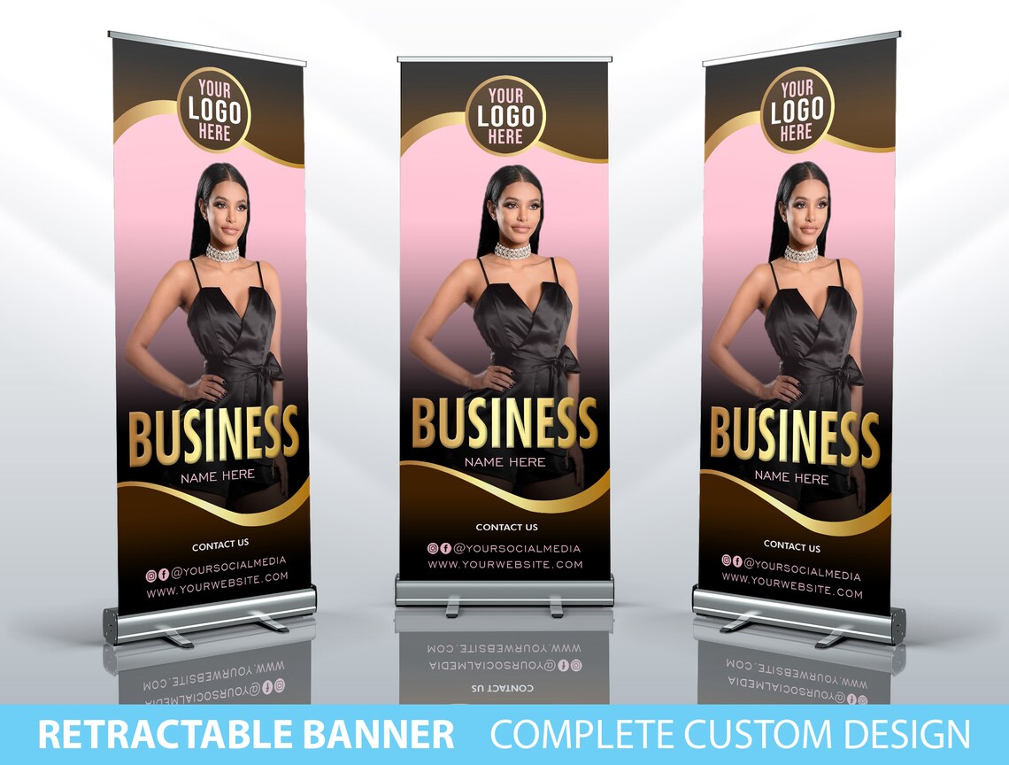 Retractable Banner Custom Roll up Banner Stand Pop up Banner | Etsy