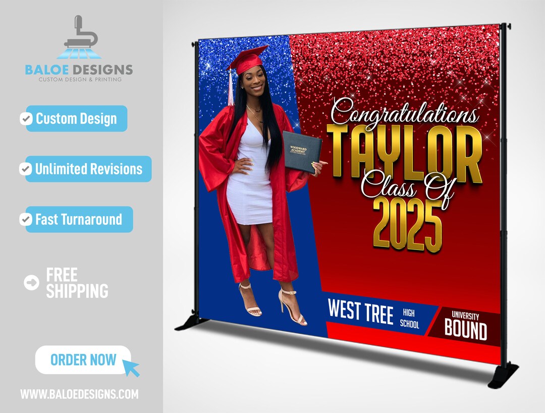 Graduation Backdrop, Graduation Banner, Graduation Party, Prom Backdrop ...