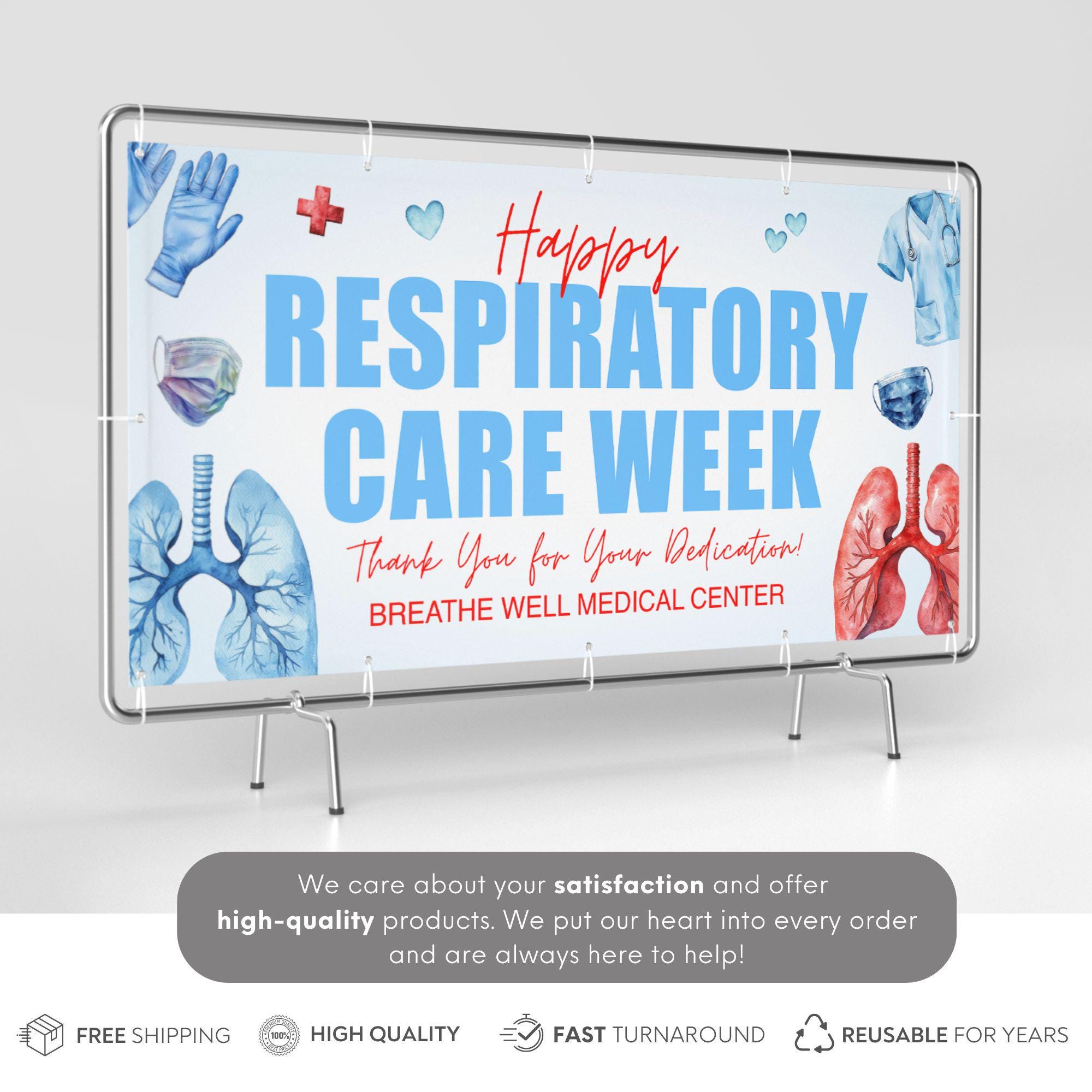 Respiratory Care Week Appreciation Banner, Custom Respiratory Therapist ...