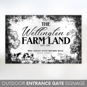 Custom Outdoor Entrance Sign, Gate Entrance Address Sign, House Plaque ...