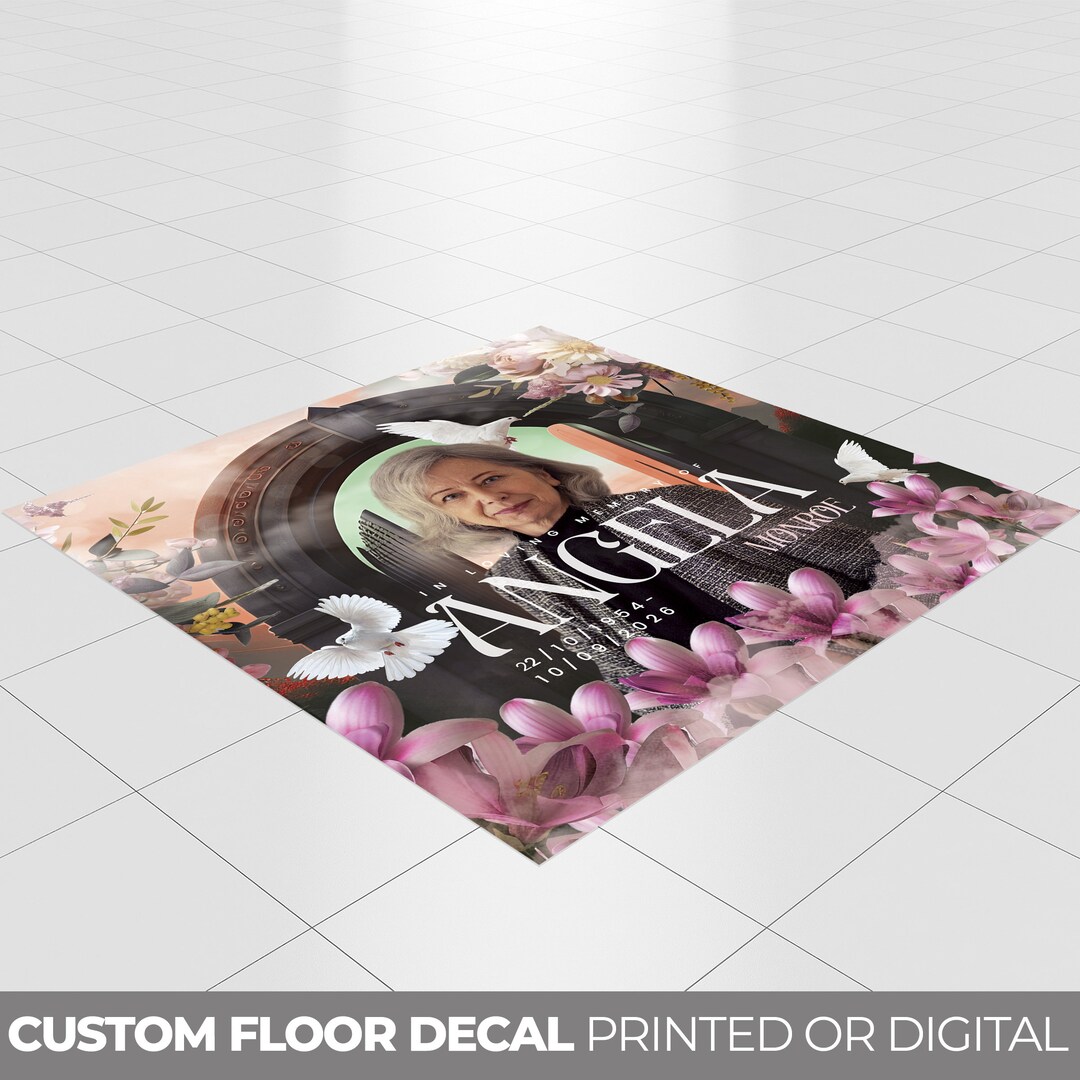 Memorial Floor Decal, in Loving Memory Adhesive Floor Banner, Repass ...