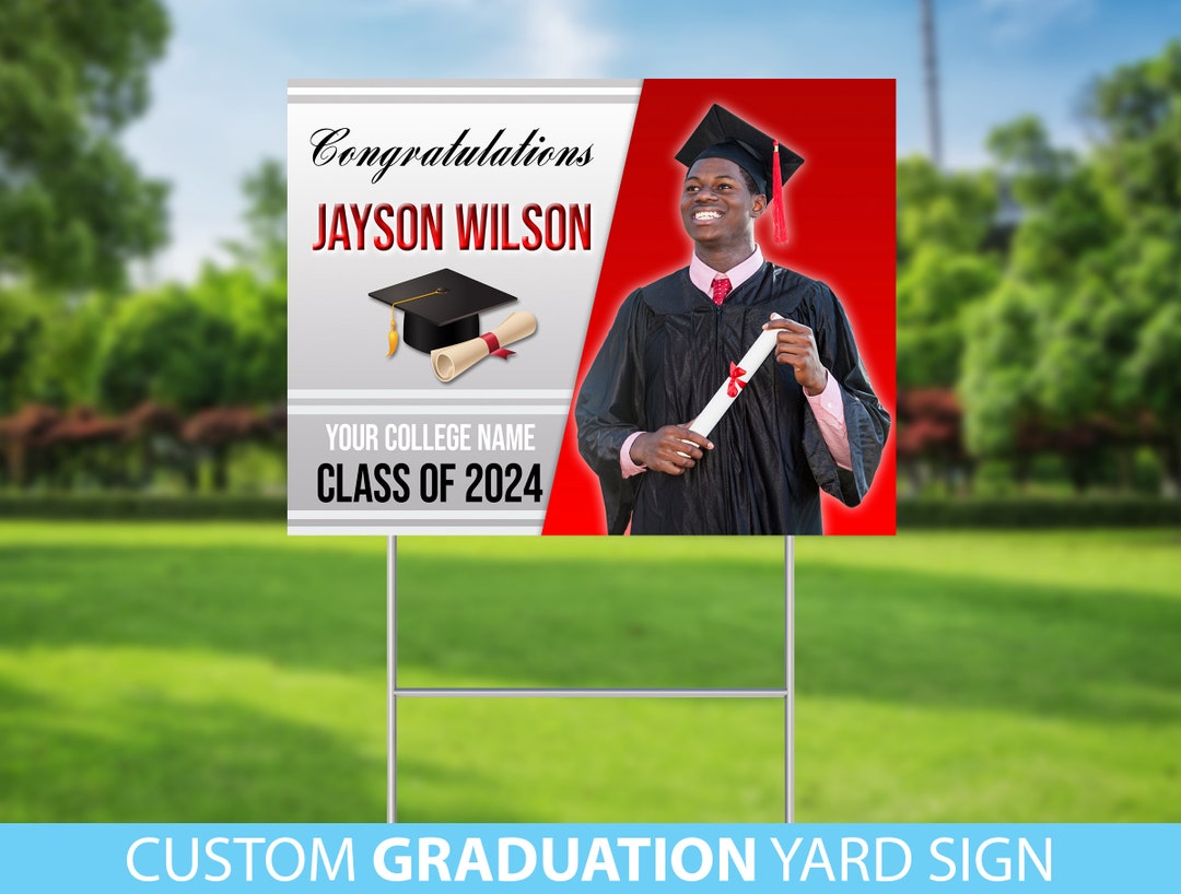 Graduation Yard Sign, Graduation Sign, Outdoor High School College ...