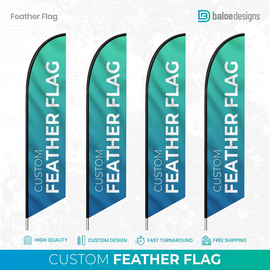 Custom Feather Flags, Feather Angled Flag, Flag Advertising, Indoor ...