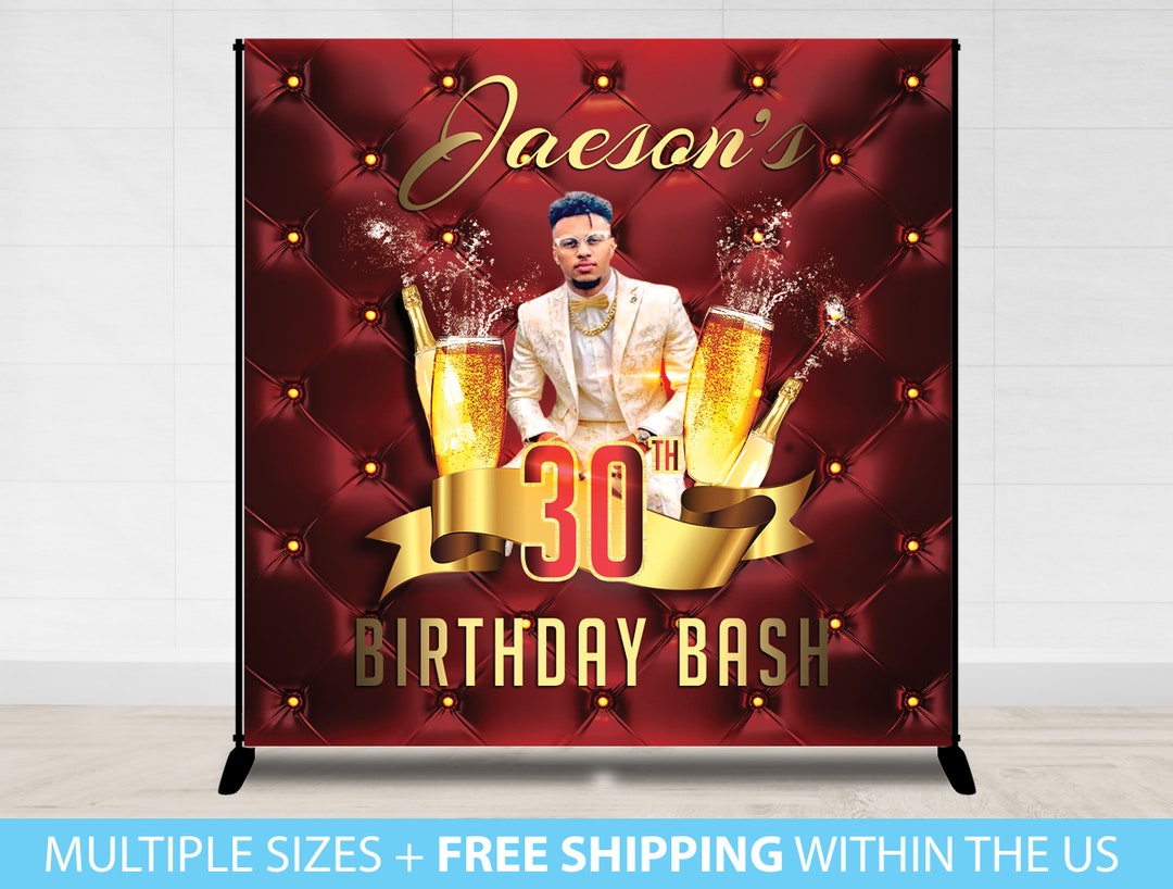 Custom Photo Birthday Backdrop, Party Sparkle Birthday Party Backdrop ...
