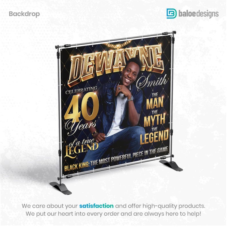 Custom Photo Birthday Backdrop, Party Backdrop, Step Repeat, Magazine ...