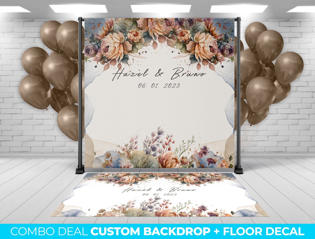 BACKDROP FLOOR DECAL, Wedding Backdrop and Floor Decal, Wedding Decor ...