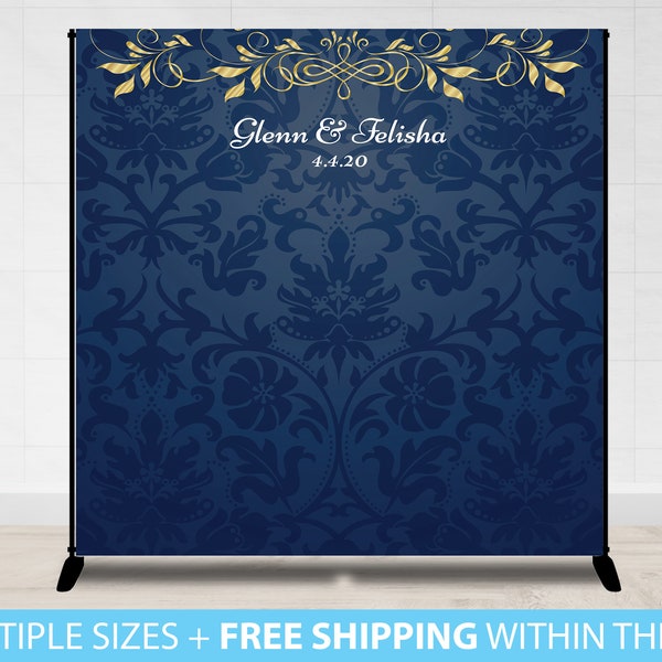 Navy Blue White Backdrop - Etsy