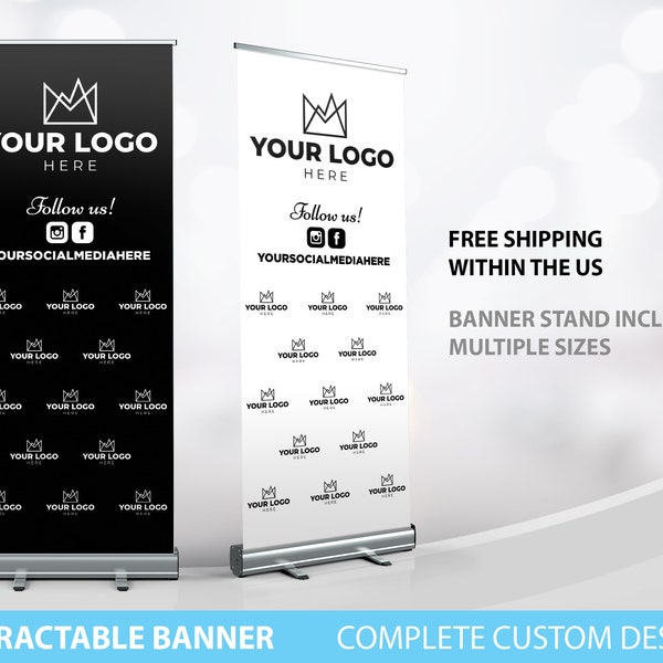 Retractable Logo Banner With Stand - Etsy