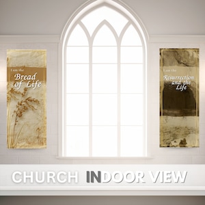 Scripture Sanctuary Banners, Set of 4 Church Banners, Church Banner Set ...