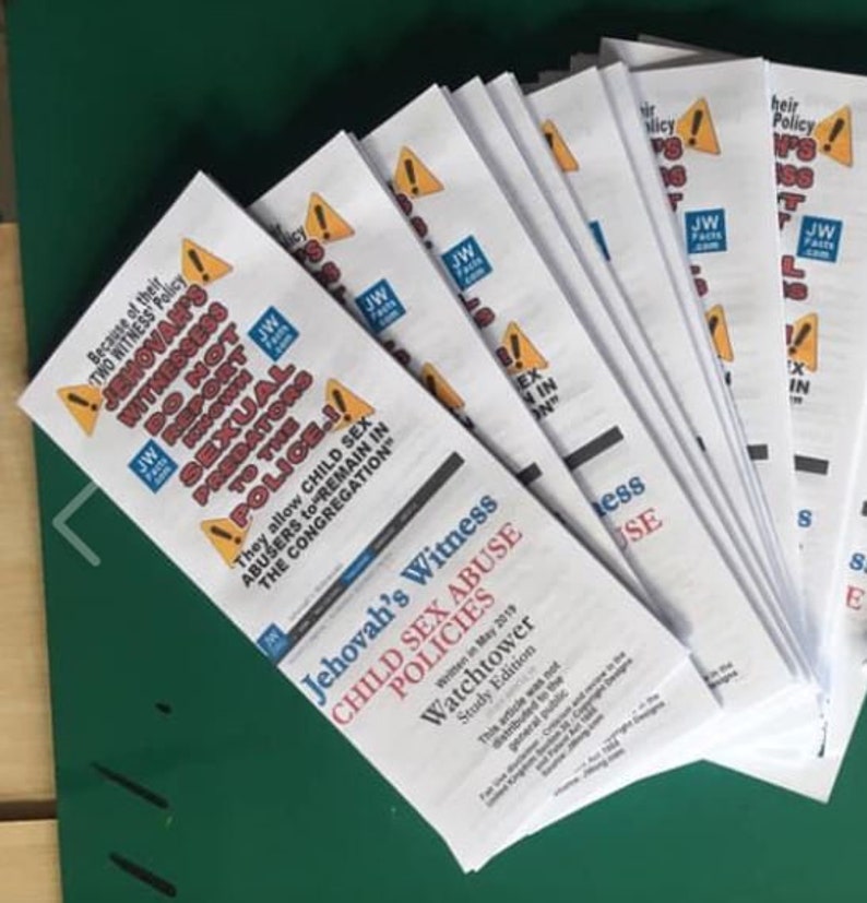 Ex Jehovahs Witness Activist CSA JW Org Policies Public Awareness Flyers - Etsy