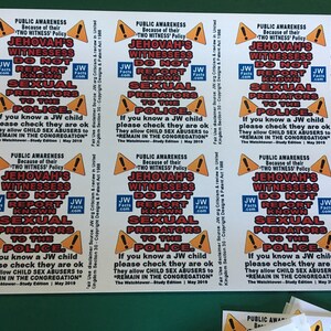 Ex Jehovahs Witness CSA Public Awareness Stickers - Etsy