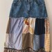 Patchwork and Denim Upcycled Skirt - Etsy