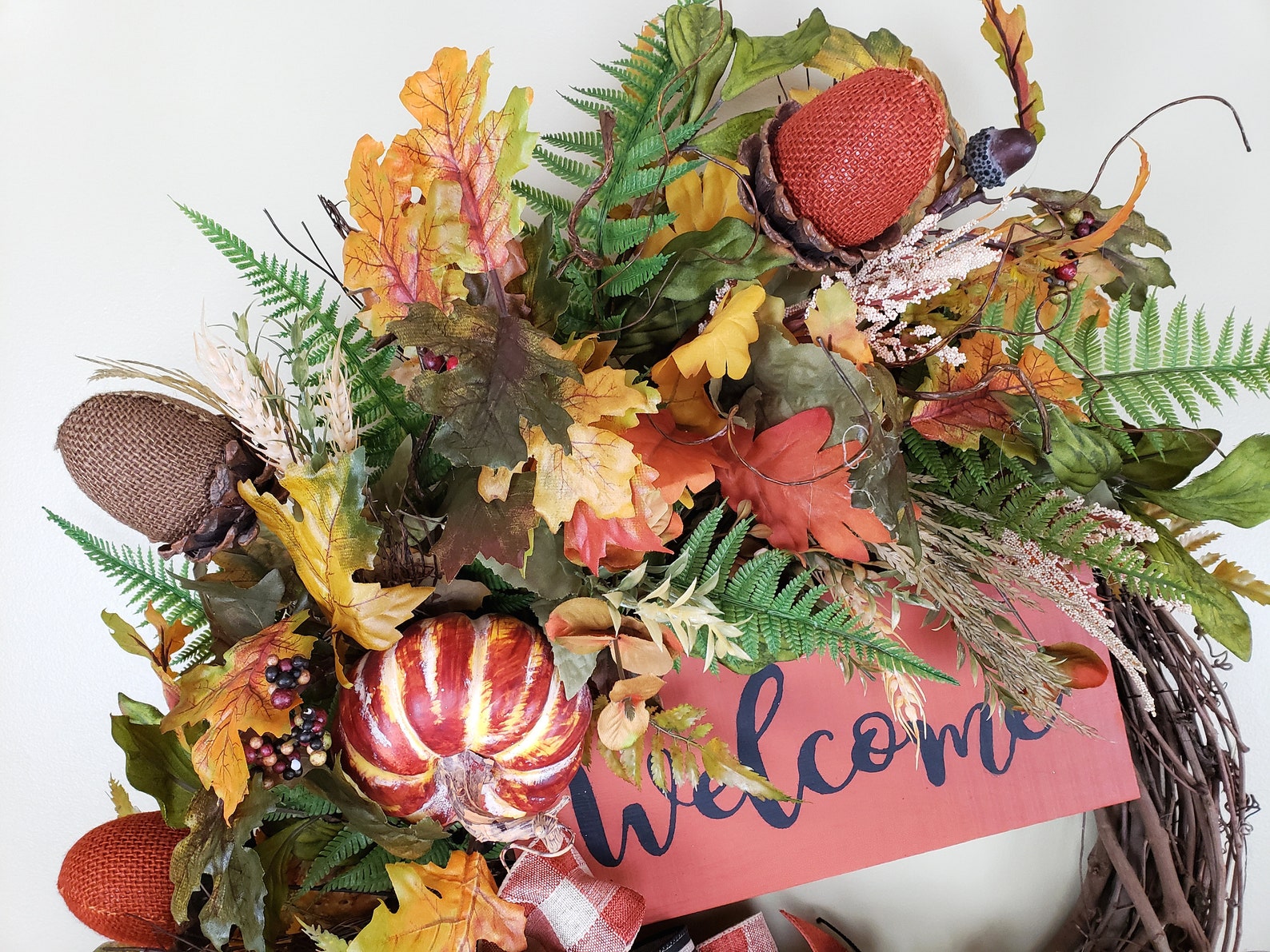 Welcome Fall Wreath, Door Decor for Fall, Fall Wreath, Autumn Door ...