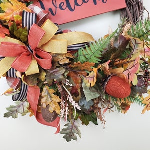 Welcome Fall Wreath, Door Decor for Fall, Fall Wreath, Autumn Door ...