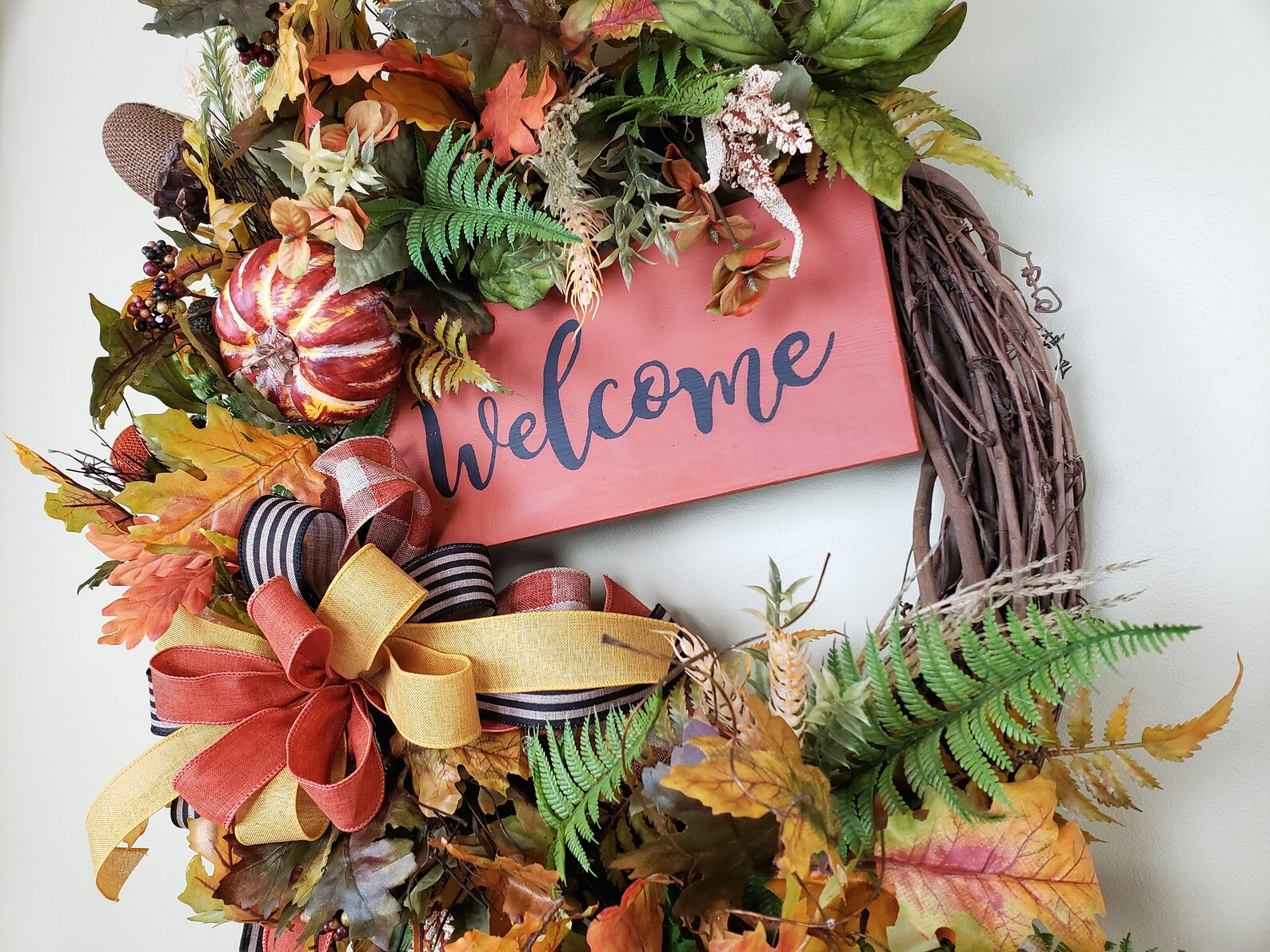 Welcome Fall Wreath, Door Decor for Fall, Fall Wreath, Autumn Door ...