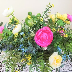 Spring and Summer Flower Arrangement, Frog Centerpiece, Frog Decor ...