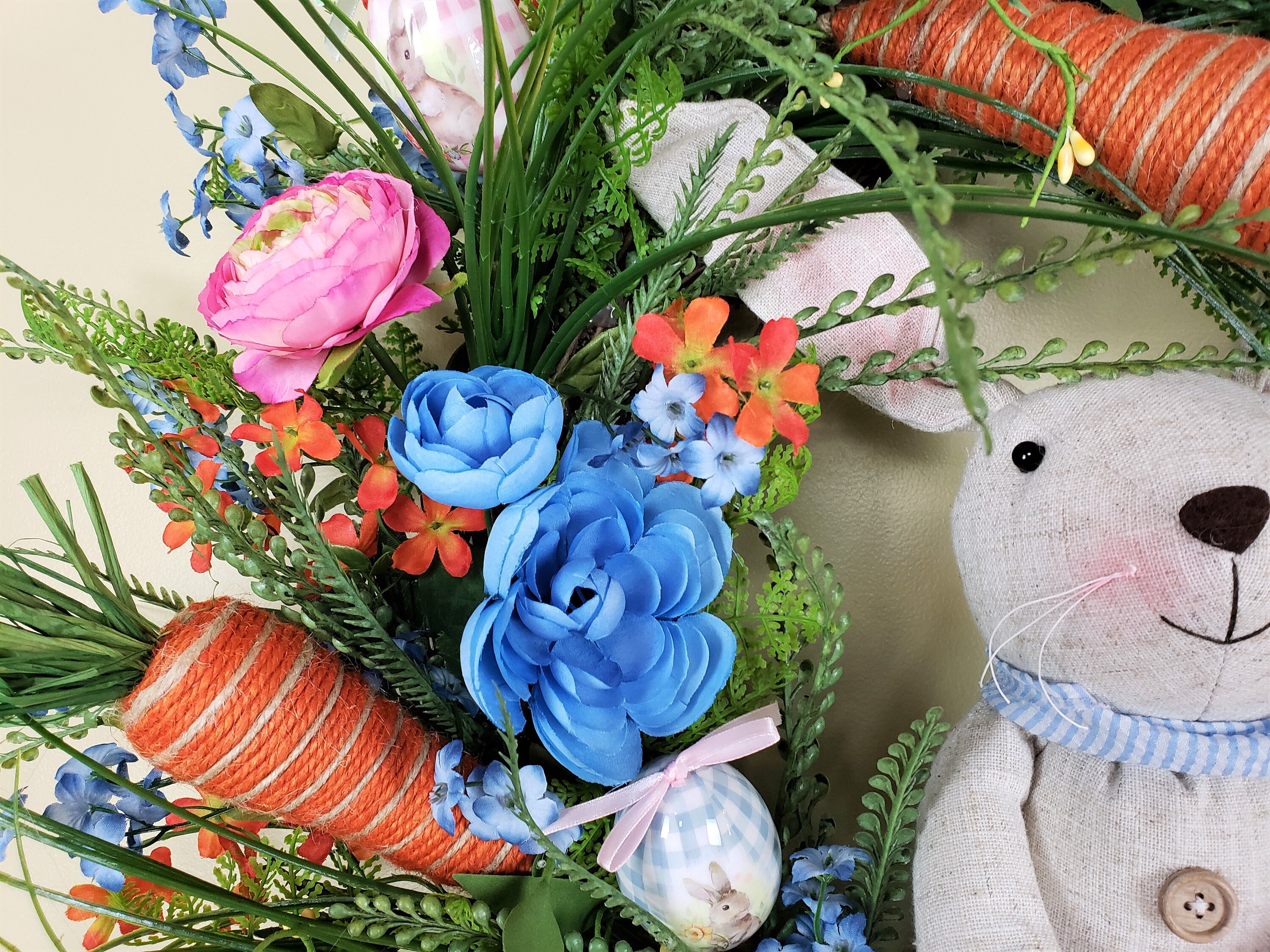 Easter bunny grapevine floral wreath Spring Grapevine Wreath | Etsy