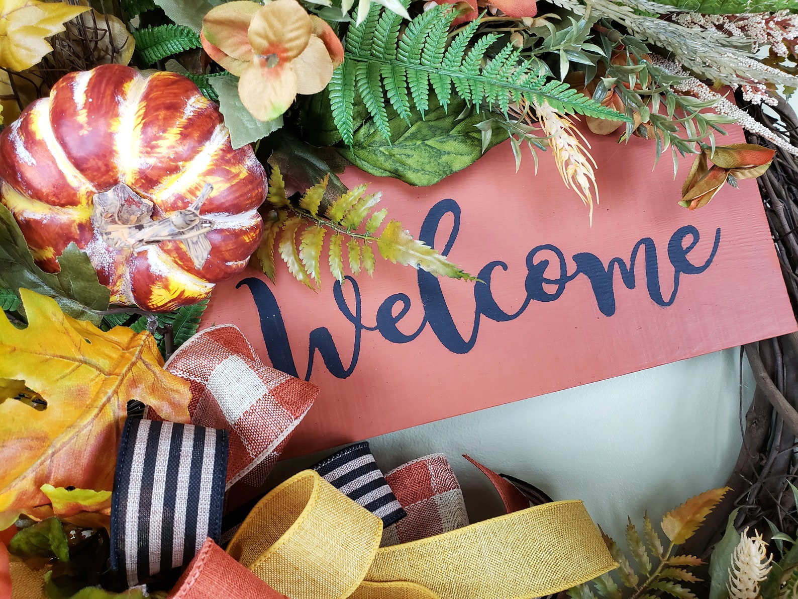 Welcome Fall Wreath, Door Decor for Fall, Fall Wreath, Autumn Door ...