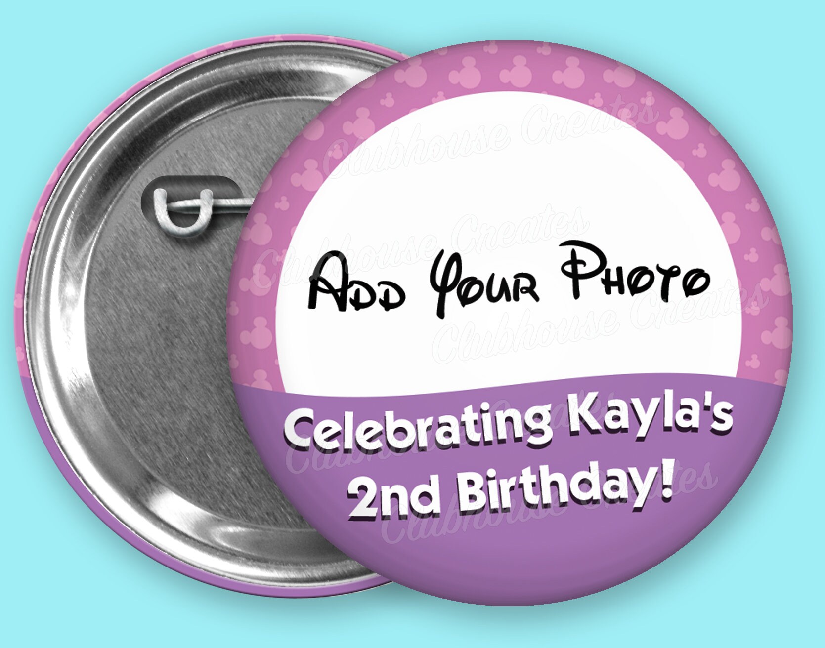 Disney Inspired Celebrations Buttons, Custom Birthday Buttons, Custom ...