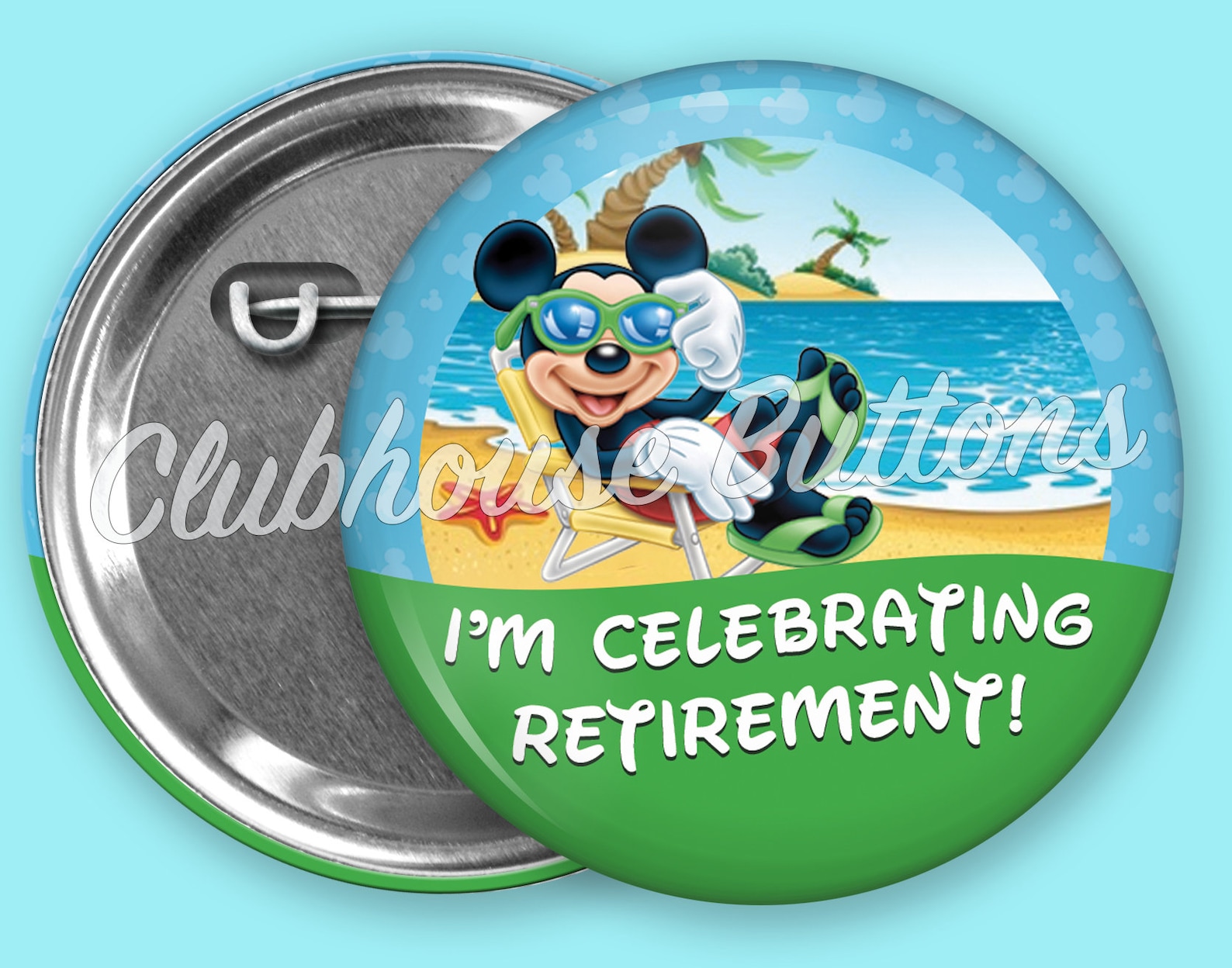 Mickey Retirement Celebration Button Disney Retirement | Etsy