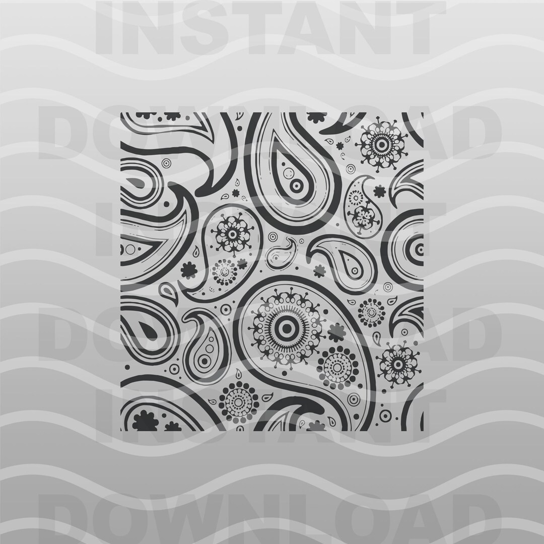 Bandana SVG Cut File - Pattern Design Silhouette File - Cloth Clipart ...